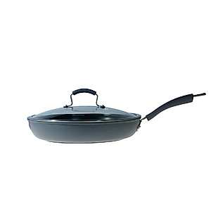 Epicurious Cookware Classic Collection- Induction Dishwasher Safe Oven Safe Non-stick, 13" Covered Hard Anodized Fry Pan