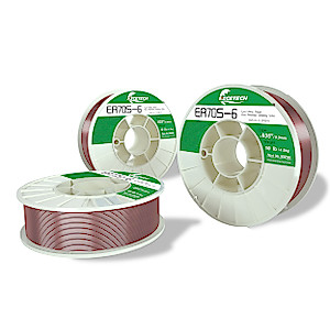 NICETECH, MIG Solid Welding Wire, Carbon Steel, ER70S-6 .035-Diameter, 10 Pounds Spool, Package of 1