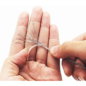 Vinyl Coated Picture Hanging Wire #6 50-Feet Braided Picture Wire Heavy,Supports up to 60lbs for Photo Frame Picture,Artwork,Mirror Hanging(2mm x 15 Meters)