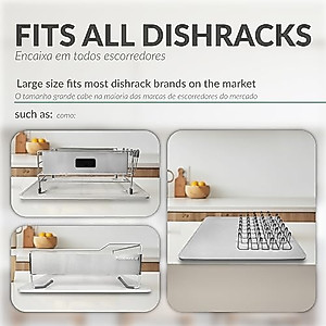 Momo Lifestyle Stone Dish Drying Mat DryPad 19.7" X 15.7" Misty Gray, Large Stone Drying Mat for Kitchen Counter, Drying Stone for Kitchen Counter Fits Various Dish Racks, Zero Rust Dish Drying Stone