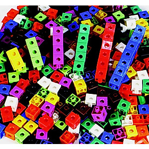 Childcraft Linking Cube Set, 3/4 Inches, Assorted Colors, Set of 100 - 264681