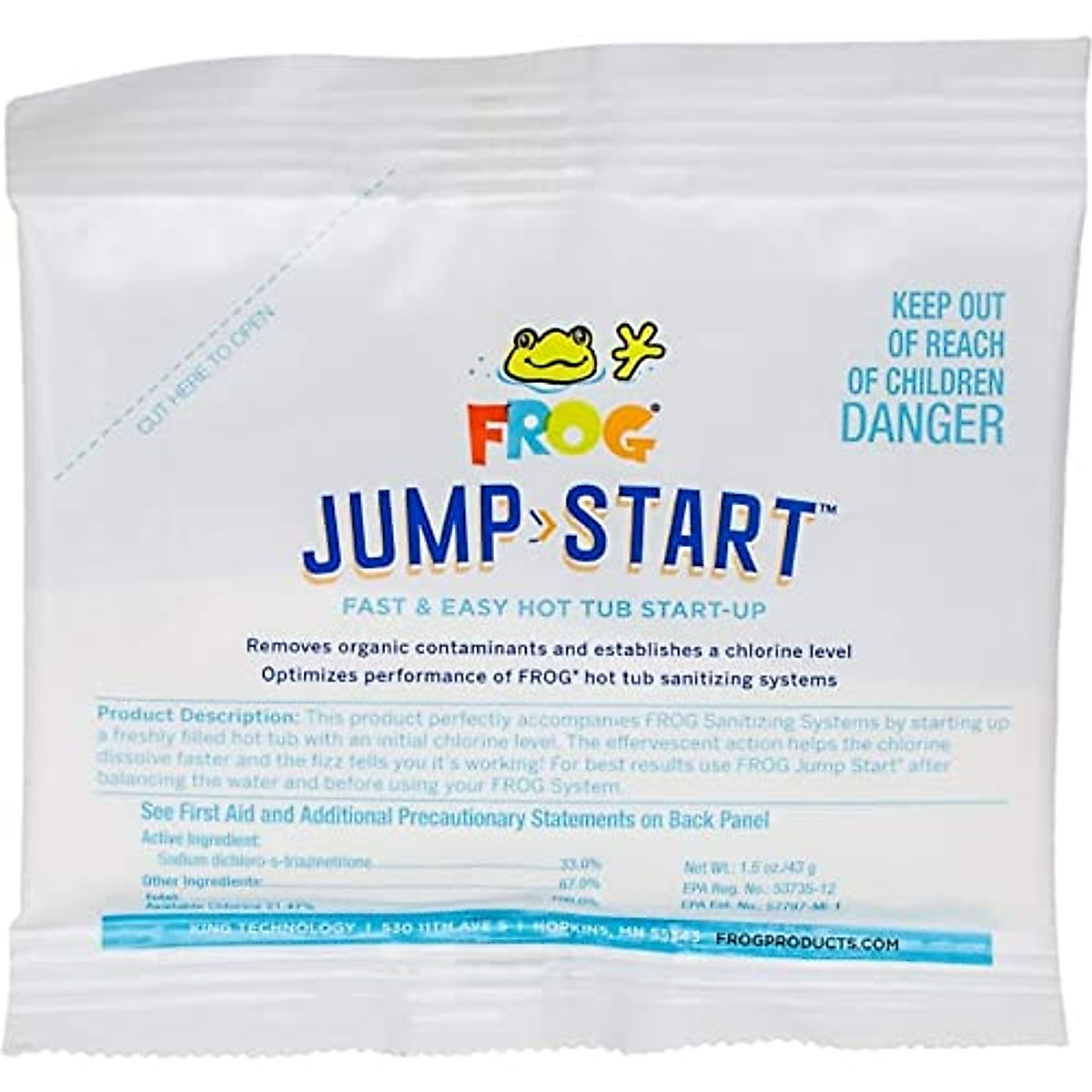 SPA King Technology Frog Jump Start 1.5oz Shock, Sodium Di-Chlor 01-14-6012