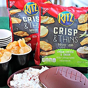 RITZ Crisp and Thins Cream Cheese and Onion Chips, 7.1 oz