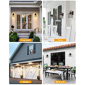 VIANIS ORB Motion Sensor Outdoor Lights Wall Mount, Dusk to Dawn Waterproof Exterior Lantern for House, Oil Rubbed Bronze Anti-Rust Garage Sconce Outside for Door, Garage, Entryway, Hallway