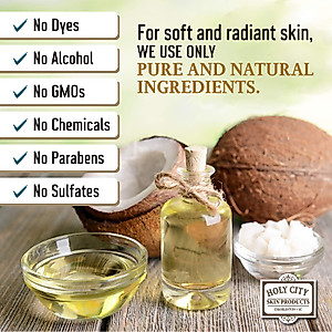 Exfoliating Body Scrub - Pure Dead Sea Salt Scrub for Hands and Body, 16 fl oz Hydrating Moisturizing Skin Care for Body Acne, Wrinkles (Honey Almond)