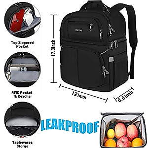 Insulated Cooler Backpack - Keeps 30 Cans Hot/Cold for Up to 12 Hours - Waterproof & Leak Proof Soft Cooler Bag - Insulated Backpack Cooler - Lunch Backpack for Men Women