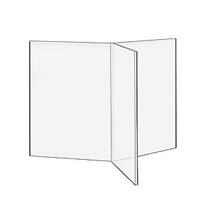 Marketing Holders Multi Panel Sign Holder 5" x 7" Pack of 10 Public Notice Stand Nameplate Directions Maps Frame Clear Acrylic Table Tent Graphic Image Party Venues Celebrations Announcements