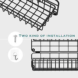 Shower Caddy Bathroom Shelf Rack, Wall Mount for Hanging Shampoo Conditioner - 4-Tier Storage Organizer with Hooks, Rustproof SUS304 Stainless Steel, No Drilling Adhesive Wall Mounted Shower Basket