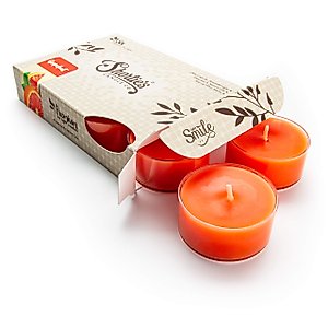 Grapefruit Premium Tealight Candles - Highly Scented with Essential Oils - 6 Pink Tea Lights - Beautiful Candlelight - Made in The USA - Fruit & Berry Collection