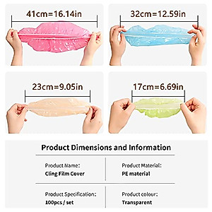 Fresh Keeping Bags 80pcs 4 Szie Reusable Stretch Plastic Wrap Bowl Covers Food Storage Covers Preserving Lids for Fruit Vegetable Meat Preservation