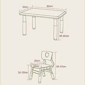 Walnut Baby Table Chair Set Kindergarten Toy Table Baby Children Home Learning Table Chair Can Be Raised Lowered Plastic Game Table