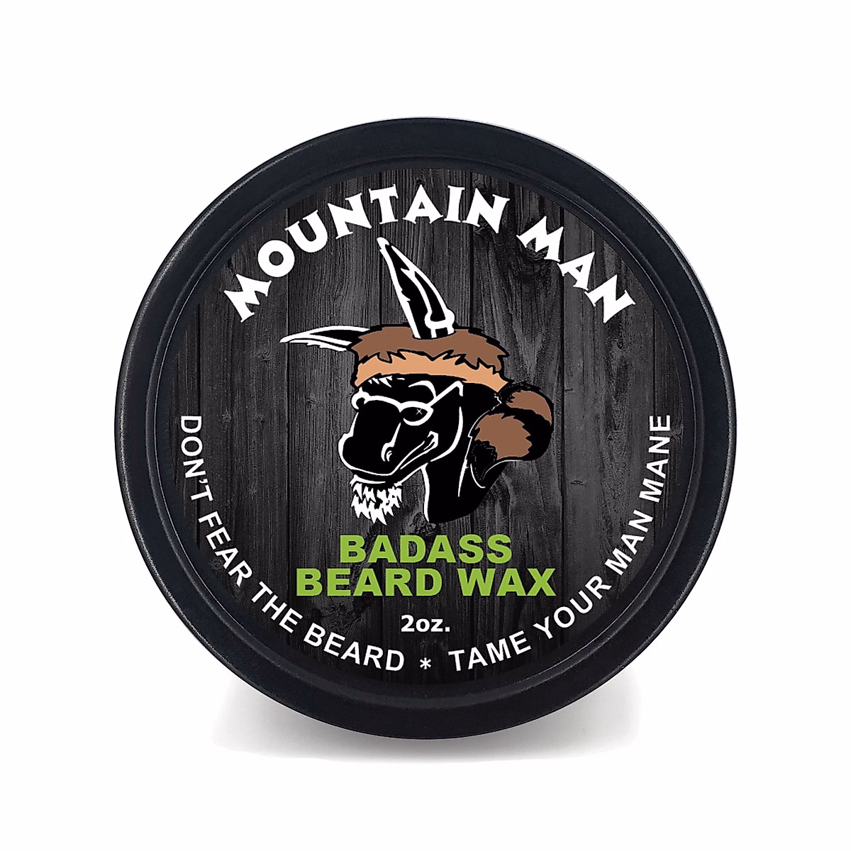 Badass Beard Care Beard Wax for Men - The Mountain Man Scent, 2 oz - Softens Beard Hair, Leaves Your Beard Looking and Feeling More Dense