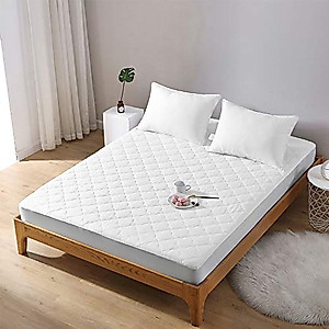 Beclecor Full XL Mattress Pad Cover,Quilted Waterproof Mattress Protector Breathable Noiseless Super Absorption Without Leakage 18" Deep Pocket 54"×80"