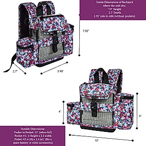 Backpack for Inogen One G4, Portable Oxygen Concentrator Backpack Compatible with Inogen One G4 & Accessories (Floral)