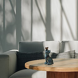 Cat and Butterfly Curiosity Garden Statue, Garden Cat Statue Outdoor Resin Statue Animal Sculpture Curious Cat Play with Butterfly Statue Garden Decoration Outdoor Statues for Patio Yard Lawn Porch