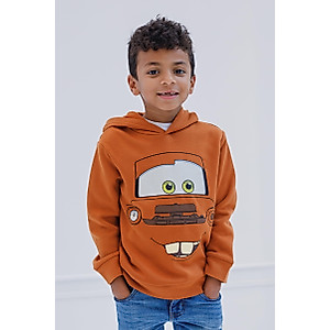 Disney Pixar Cars Tow Mater Little Boys Fleece Pullover Hoodie Brown 7-8