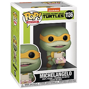 POP Teenage Mutant Ninja Turtles II: Secret of The Ooze - Michaelangelo Funko Pop! Vinyl Figure (Bundled with Compatible Pop Box Protector Case), Multicolored, 3.75 inches