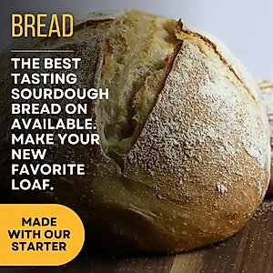 Better Bread Premium Heirloom Sourdough Starter Culture So Blessed Heirloom Style Freeze Dried Starter Culture for Baking Sourdough Bread | Perfect for Pancakes, Biscuits, Pretzels, & More | Non-GMO Prebiotic Artisan Bread | Made with Organic Ingredients