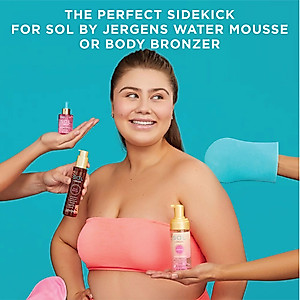 SOL by Jergens Self Tanner Applicator Mitt, Flawless, Streak-free Tanning Blender Glove, Sunless Tanning, Reusable Tanning Mitt Protects Hands, All Skin Tone