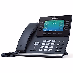 Yealink T54W IP Phone, 16 VoIP Accounts. 4.3-Inch Color Display, AC Wi-Fi, Dual-Port Gigabit Ethernet, PoE, Power Adapter Not Included (SIP-T54W) (Renewed)