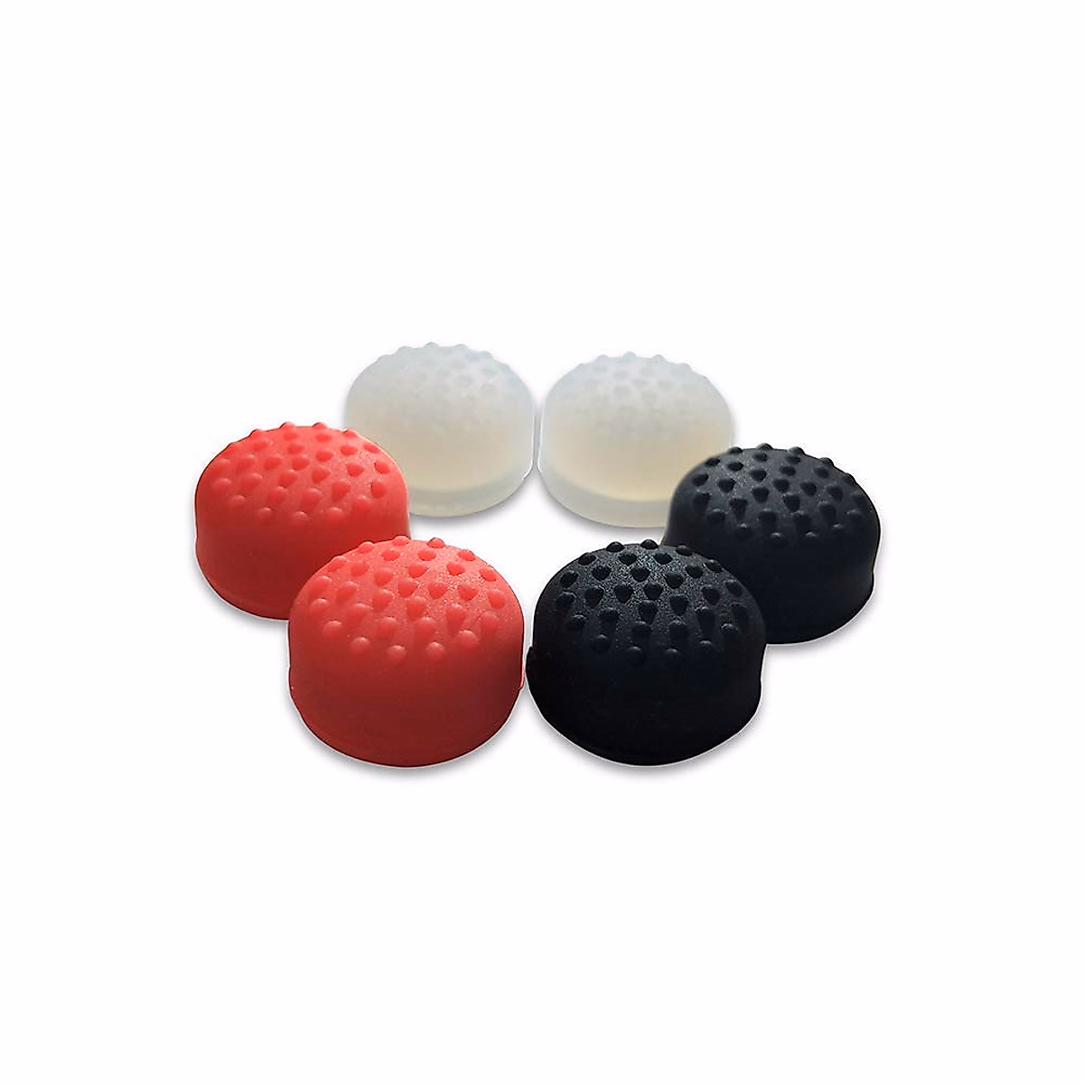 2 PCS Silicone Analog Thumb Stick Grips Caps Thumbsticks Joystick Cap for Switch Poke Ball Plus Pokeball NS Baoke Dream Elf Ball Plus Controller (White)