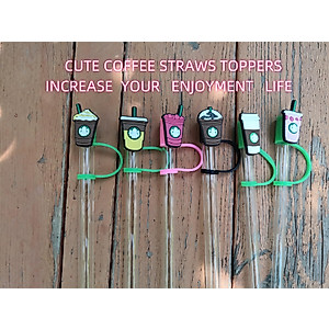 8mm Straw Covers Tips for Stanley Cup, 6Pcs Reusable Drinking Stanley Straw Topper, Splash Proof Straw Protector, Straw Cover Cap for Stanley Cup Accessories。