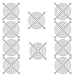 bnafes 10Pcs Fan Grill 80mm Metal Axial Cooling Fan Finger Guard Protective Grill for PC Ventilator