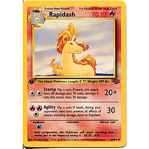 Wizards of the Coast Pokemon Jungle 1st Edition Uncommon Card #44/64 Rapidash