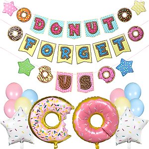 Pirese Donut Forget Us Party Decorations, Goodbye Party Decorations for Coworker, Farewell Decorations Party | Retirement Party Decorations | Going Away Party Decorations| Coworker Leaving Decorations