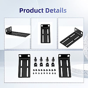 Rack Mount Kit Universal Adjustable 19 Inch Rack Ears for HP/ProCurve/Aruba/OfficeConnect/HPE and Other Switches