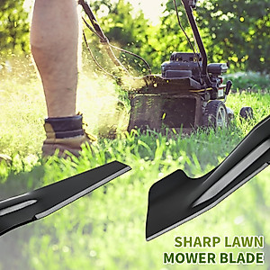 Fourtry Replacement 72531-VH7-000 (Upper) & 72511-VH7-000 (Lower) Blades Kit, Compatible with 21" Cut Hon da HRX217, HRX217K1, HRX217K2 Lawn Mowers, 2 Blades