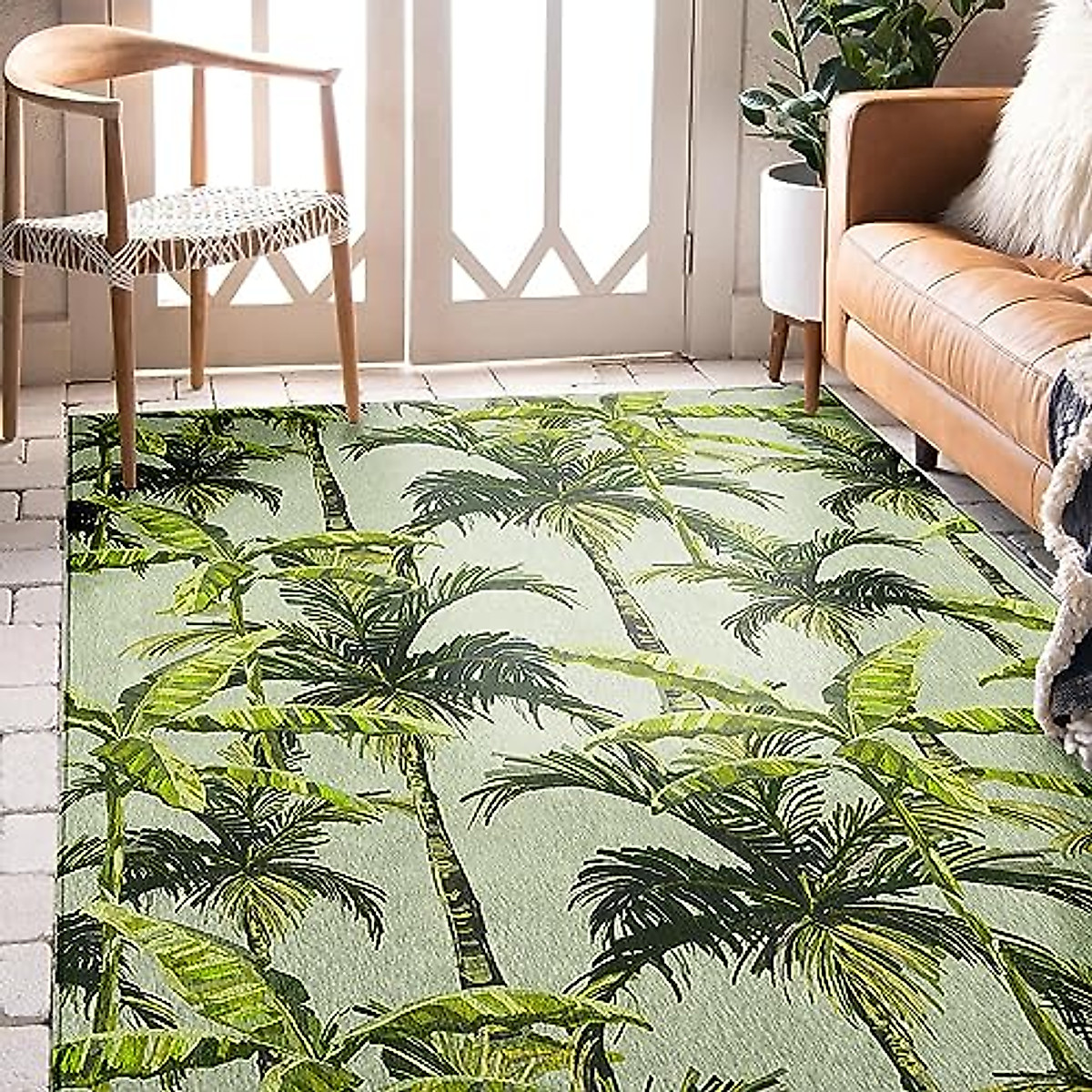 Dalyn Rugs Indoor/Outdoor Tropics TC10 Green Washable 8' x 10' Rug