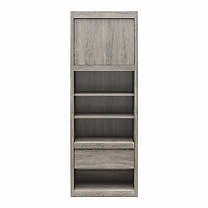 Signature Sleep Paramount Full Wall Bed & 2 Side Cabinet Bundle in Gray Oak