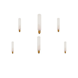 (6 Pack) Satco S3315 15W 120V T6 Frost E12 Candelabra Base Incandescent Light Bulb