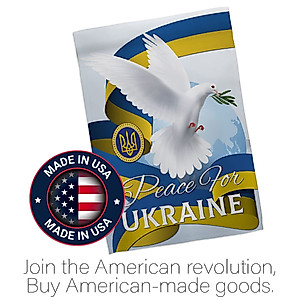 Ukrainian Decorations Home Decor Banner Room Wall Art Patio Lawn Front Porch Outdoor Small Tapestry Yard Sign Wall Hanging Stand with Bandera de Ukraine Garden Flag Peace Gifts Made In USA