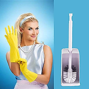 Marbarsse Bathroom Toilet Bowl Brush and Holder, Curved Design Toilet Brush for Deep Cleaning Under Rim, Best Toilet Brush Set, Easy Handy CompactToilet BowlCleaner Brush for Bathroom, 2 Pack