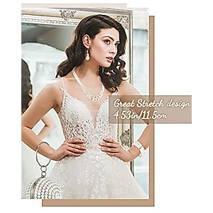 4 Pcs Faux Pearl Evening Clutch Purse Round Ball Silver Rhinestone Bag Pearl Jewelry Set for Women Evening Wedding Artificial Pearl Handbag