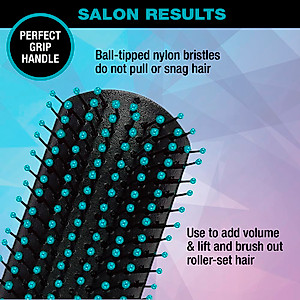 Conair Salon Results Hairbrush - Hair brush - Hairbrush for Men and Women - Detangling Hair Brush - Hairbrush for All Hair Types with Nylon Bristles