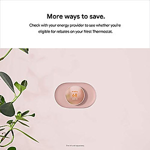 Google Nest Thermostat - Smart Thermostat for Home - Programmable Wifi Thermostat - Charcoal