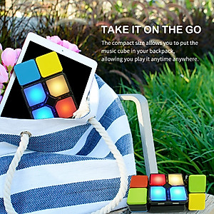 4-in-1Electronic Memory & Brain Game | Handheld Game for Kids | STEM Toy for Kids Boys and Girls | Changeable Colors Speed Cube Novelty Puzzle | Fun Gift Toy for Kids Ages 6-12 Years Old | Fidget toys