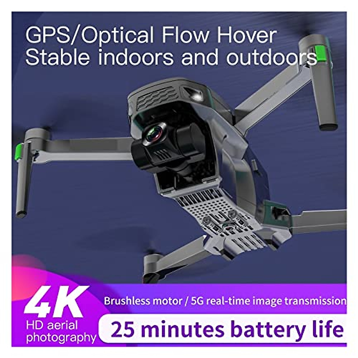 ZUONU SG 907 MAX GPS Drone 4K HD Dual Camera 5G FPV 7.6V with 3-Axis Gimbal ESC Flight Brushless RC Quadcopter Profesional (Color : SG907MAX 6K 3B 32G)