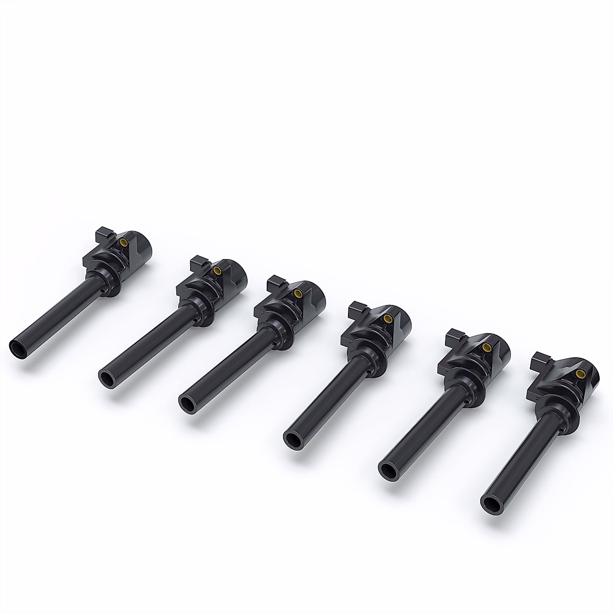 Ignition Coil Pack Set of 6 - Compatible with Ford, Mazda, Mercury 3.0L V6 Models - Replaces 18LZ-12029-AB, 18LZ-12029-AA, 2M2Z-12029-AC, DG500, DG513 - Fits 01, 02, 2003, 2004, 2005 Escape, Taurus