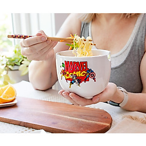 Marvel Comics The Avengers 20-Ounce Ramen Bowl and Chopstick Set