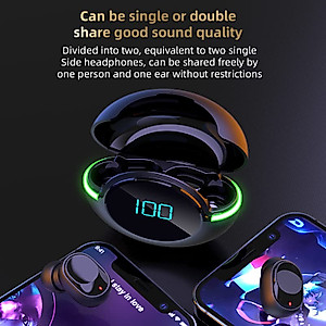 Wireless Earbuds Bluetooth Headphones with Wireless Charging Case IPX4 Waterproof Stereo Earphones in-Ear for SPOR