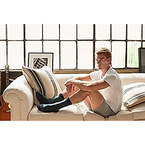 POLO RALPH LAUREN Men's Feeder Stripe Casual Crew Socks 3 Pair Pack - Lightweight Cotton Comfort, Blue, 6-12.5