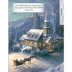 Thomas Kinkade Studios 12-Month 2024 Monthly/Weekly Engagement Calendar with Scr