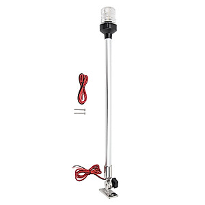 LED Anchor Light, Waterproof PC Lampshade LED Stern Pole Light Anti Rust for Fishing Boats