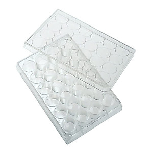 Celltreat 229524 24 Well Non-treated Plate with Lid, Flat Bottom, Sterile (Case of 100)