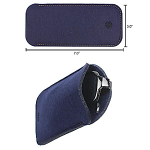 JAVOedge [5 PACK], Soft Felt Slip In Pouch Case for Sunglasses, Reading Glasses, MicroFiber Cloth