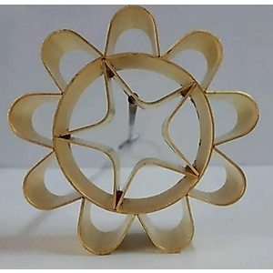 Thai Dok Jok Sesame Cookies Brass Mold Maker Crispy Biscuit Blossom Lotus Flowers Thai Sunflower Cookie 3.15" (Medium)